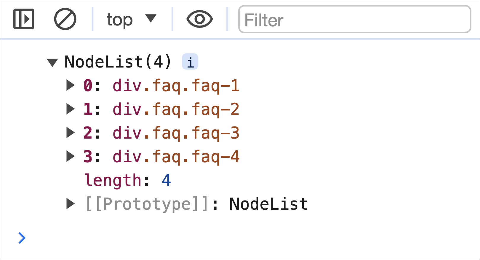 Understanding NodeLists